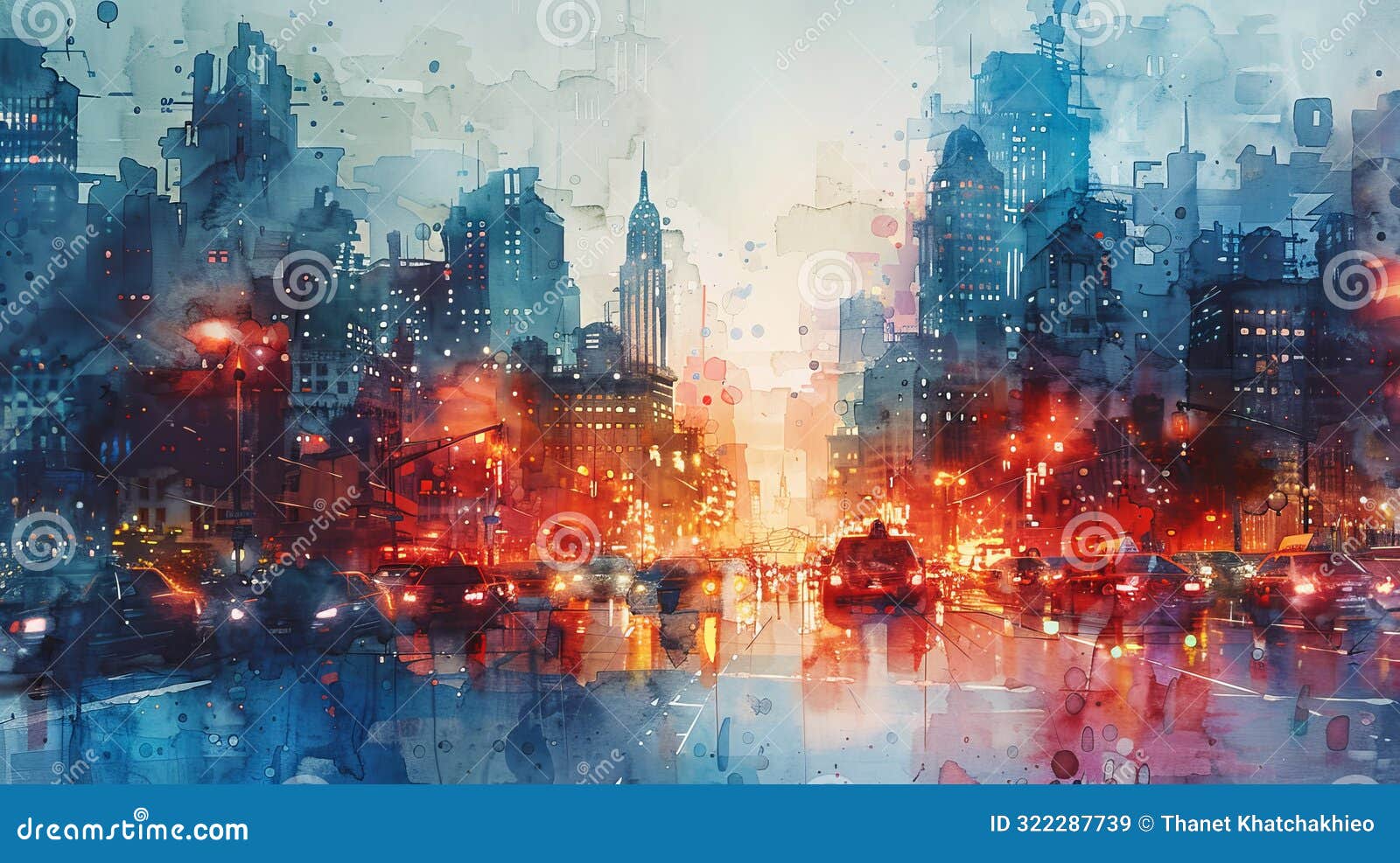 Urban Mindscape a Watercolor Exploration of Psychological Concepts in ...