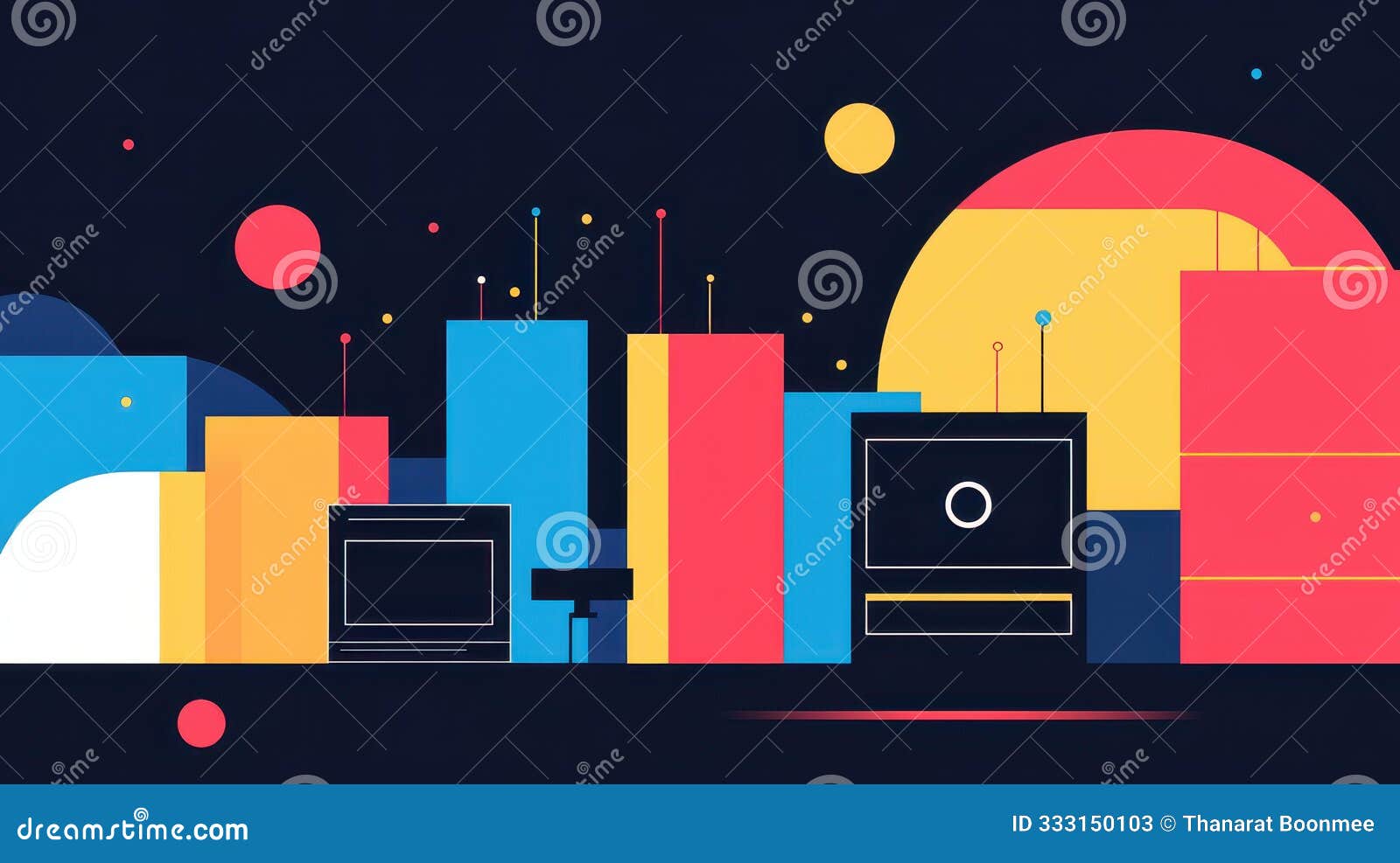 Dive into the Digital World with this Sleek Illustration of an Internet ...