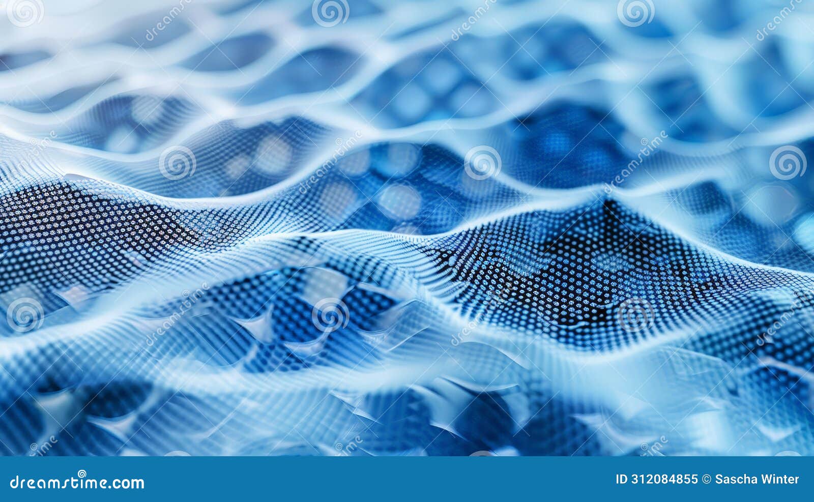 Azure Matrix: Abstract Graphene Mesh in White and Blue Stock Image ...