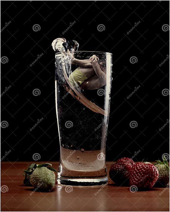 Dive, falling. stock image. Image of casual, handsome - 92644327