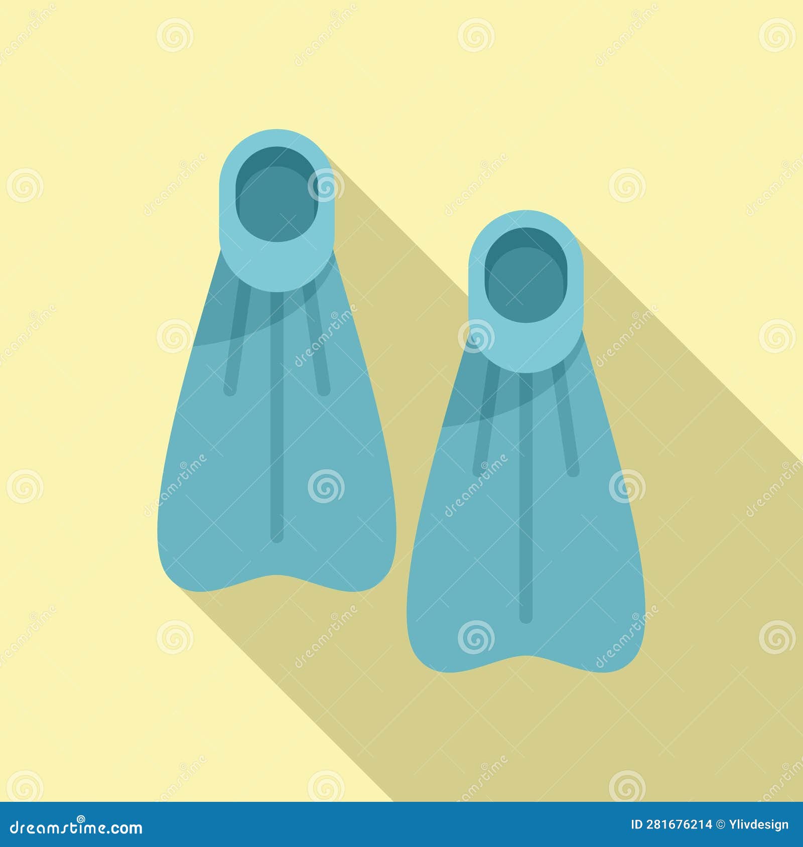 Dive Flippers Cartoon Vector Illustration | CartoonDealer.com #300840183