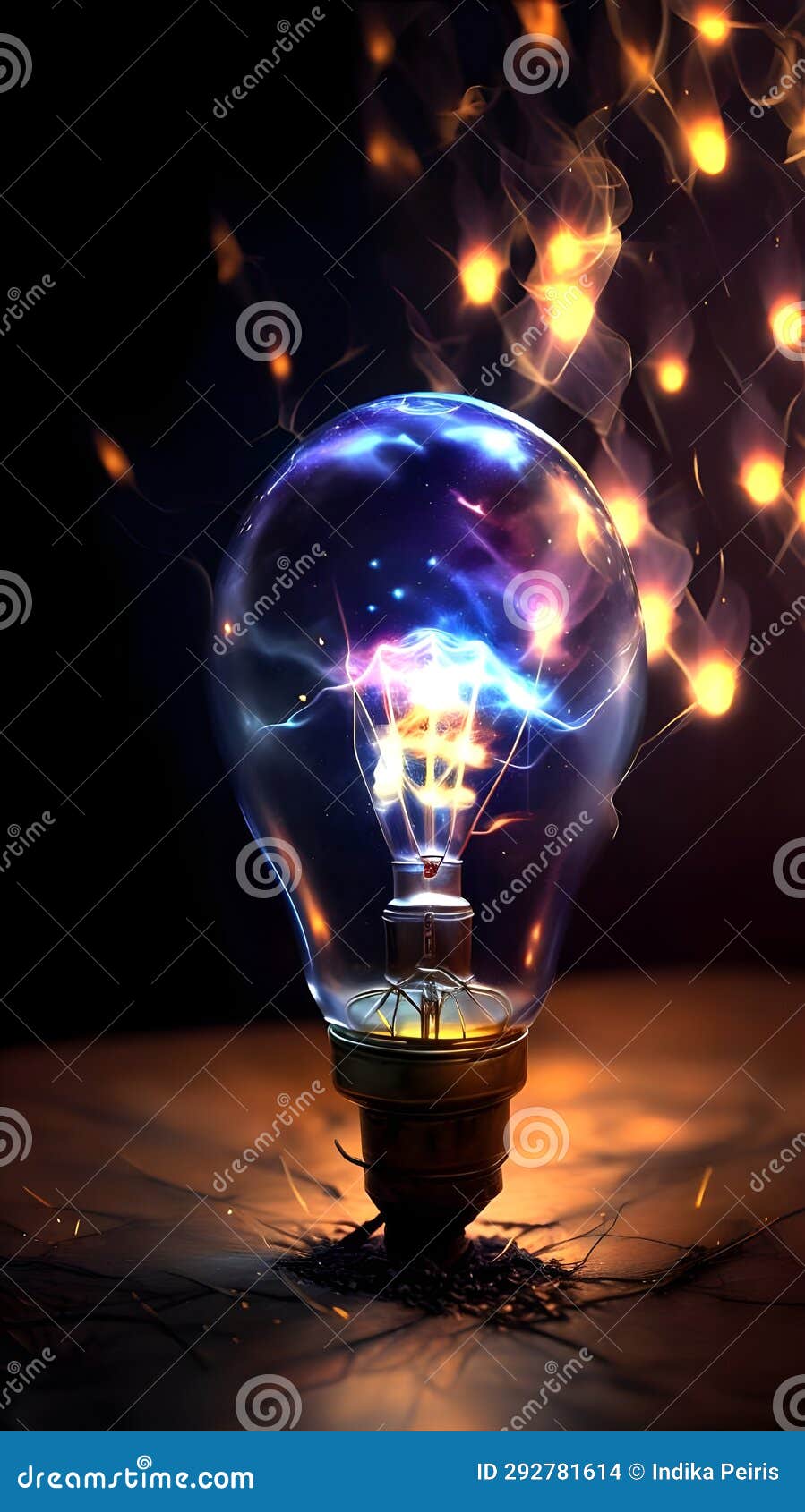 Sparkling Technology: Illuminated Bulb Illustration Stock Illustration ...