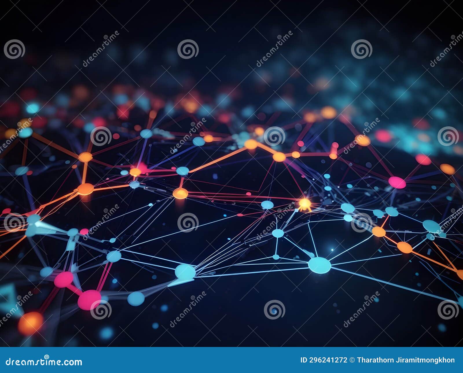 Tech Nexus: Digital Abstract Background with Network Connection Lines ...