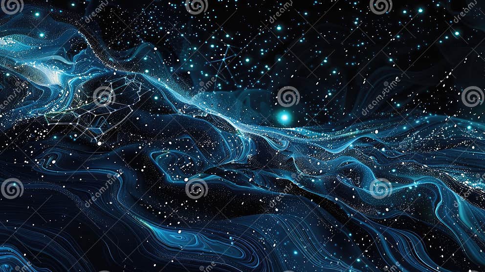 Dive into the Interconnected Cosmos Using Blue Lines, Nodes, and Space ...