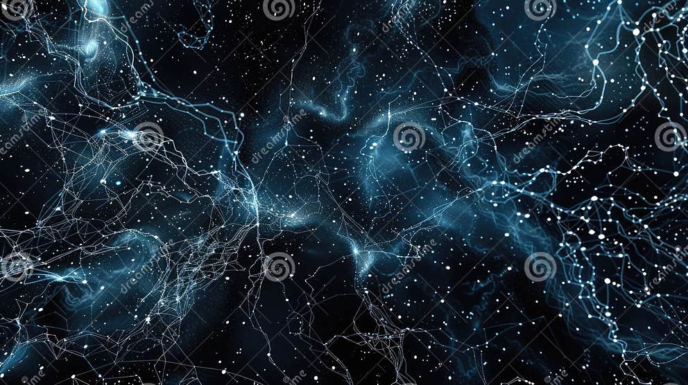 Dive into the Interconnected Cosmos Using Blue Lines, Nodes, and Space ...
