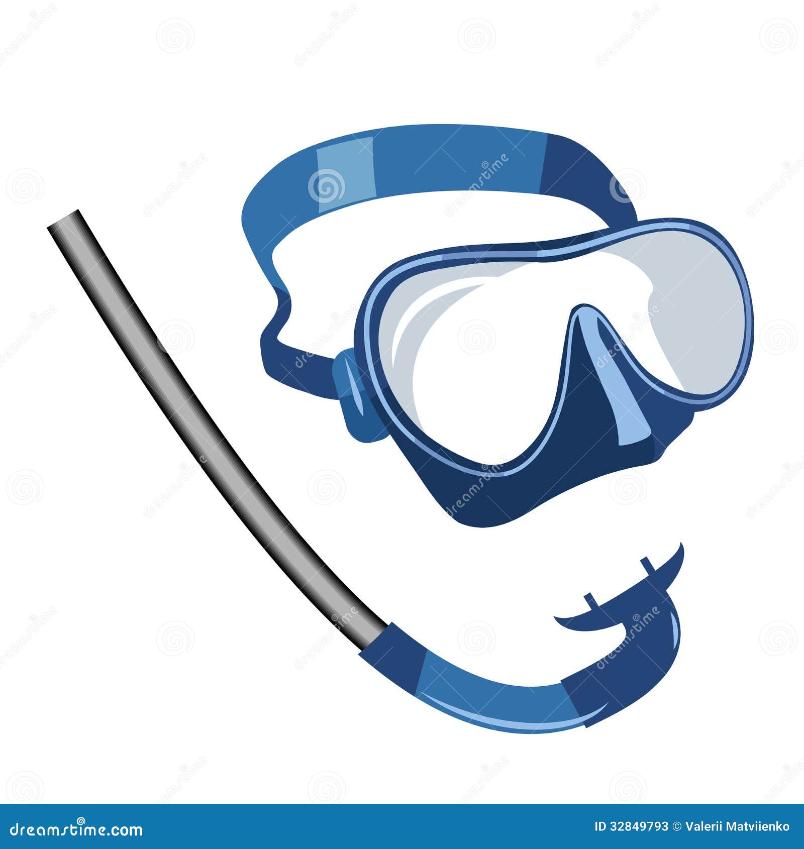 Dive Mask stock illustration. Illustration of blue, deep - 32849793