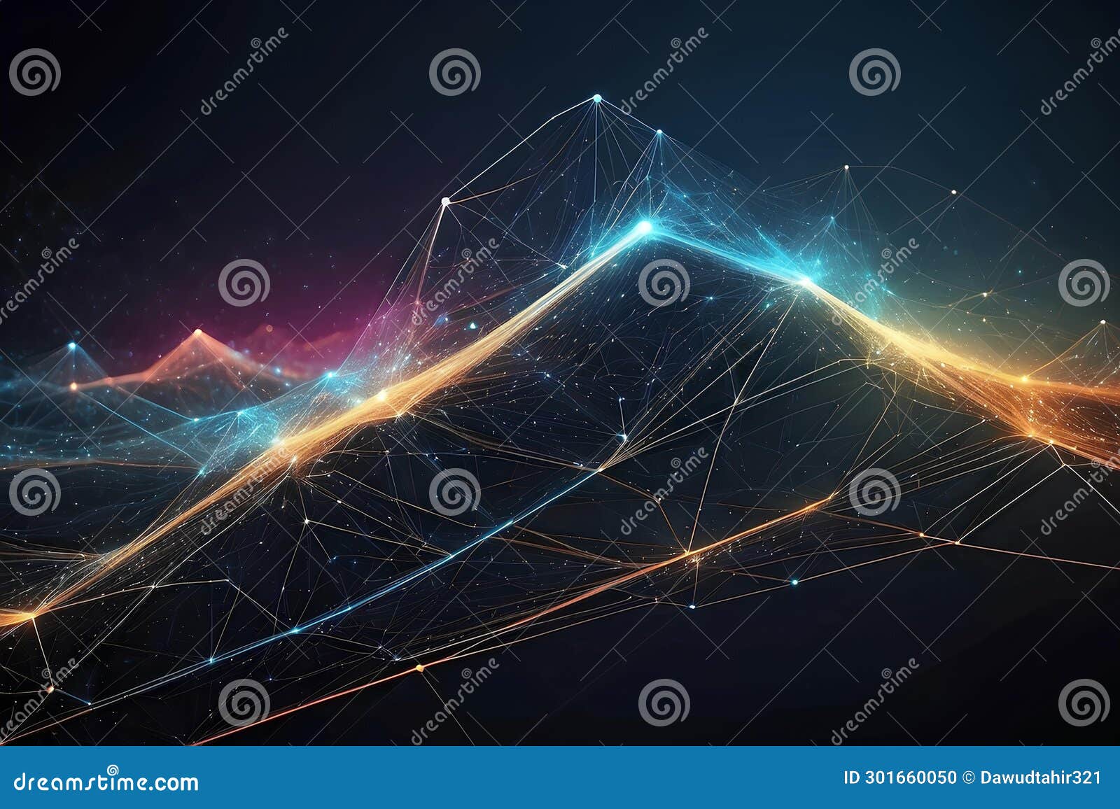 Dynamic Data Cosmos Navigating Futuristic Abstract Network of ...