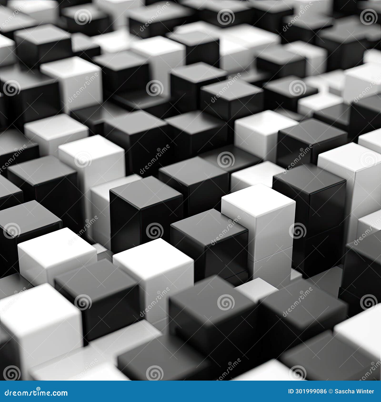 Monochrome Mosaic: Exploring the Pixelated Symphony Stock Photo - Image ...