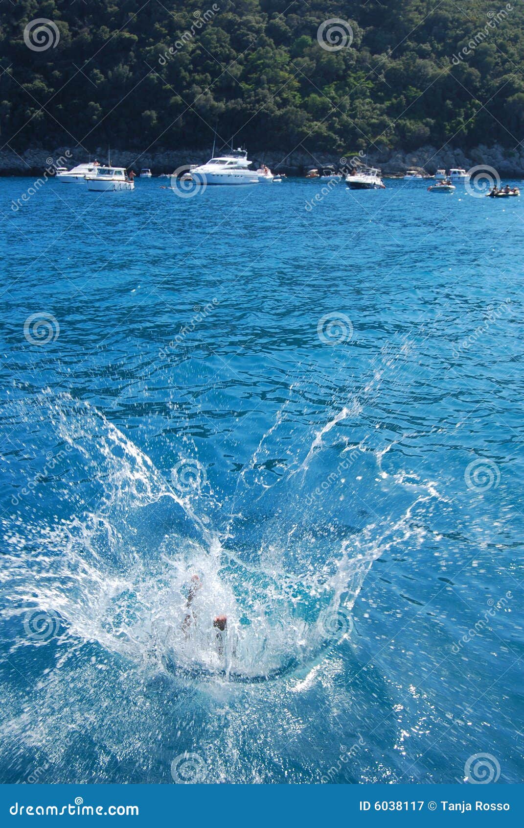 Dive with splash stock image. Image of ocean, bodyparts - 6038117