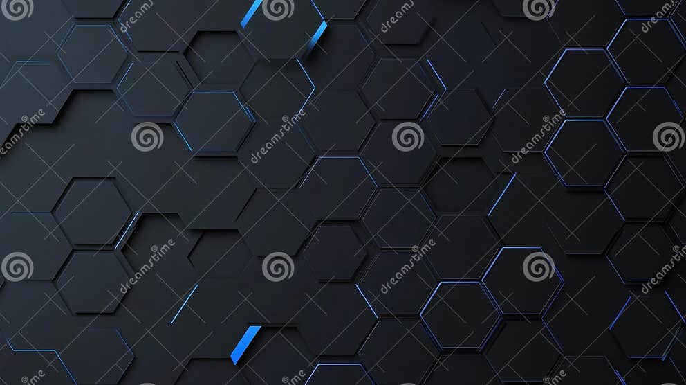 Dive into a Striking Black and Blue Abstract Tech Background, Featuring ...