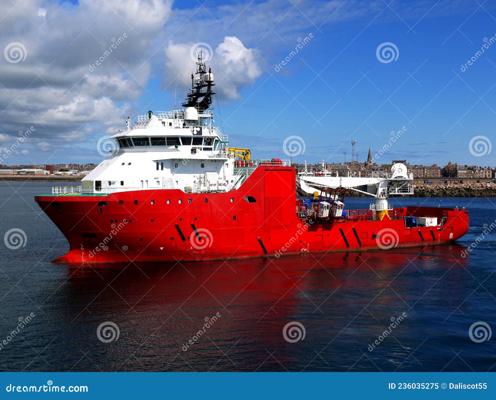 Dive Support Ship Underway To Sea Stock Image - Image of dive, hull ...