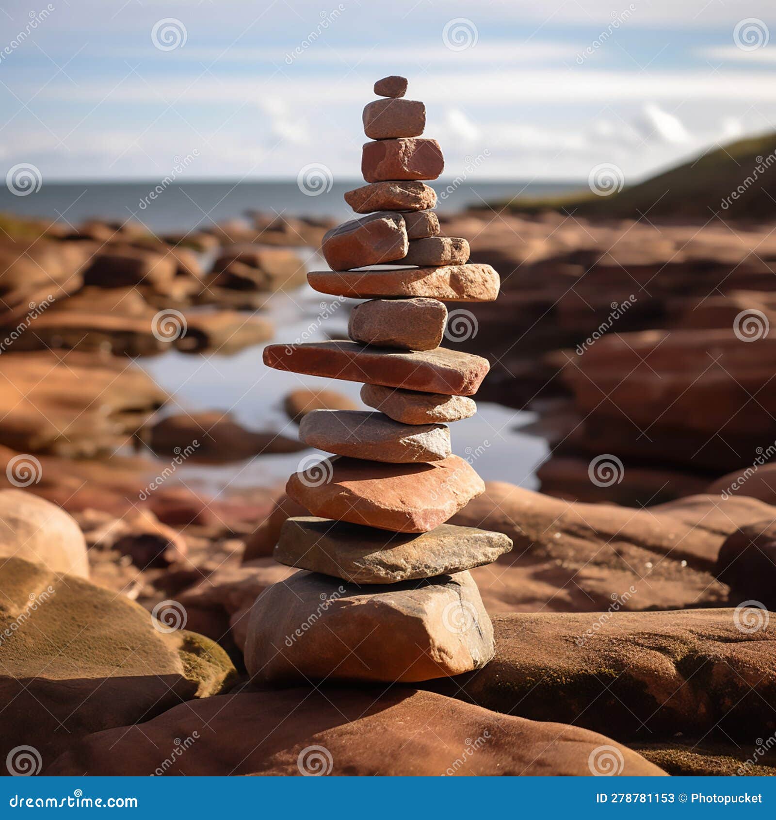 Stack Cairns stock illustration. Illustration of soil - 278781153