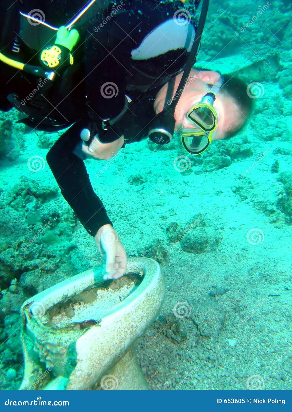 Dive with toilet stock image. Image of explore, toilet - 653605