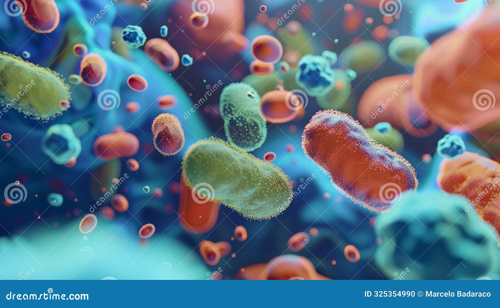 Scientific Exploration: Ultra-Realistic Microscopic Ecosystem Stock ...