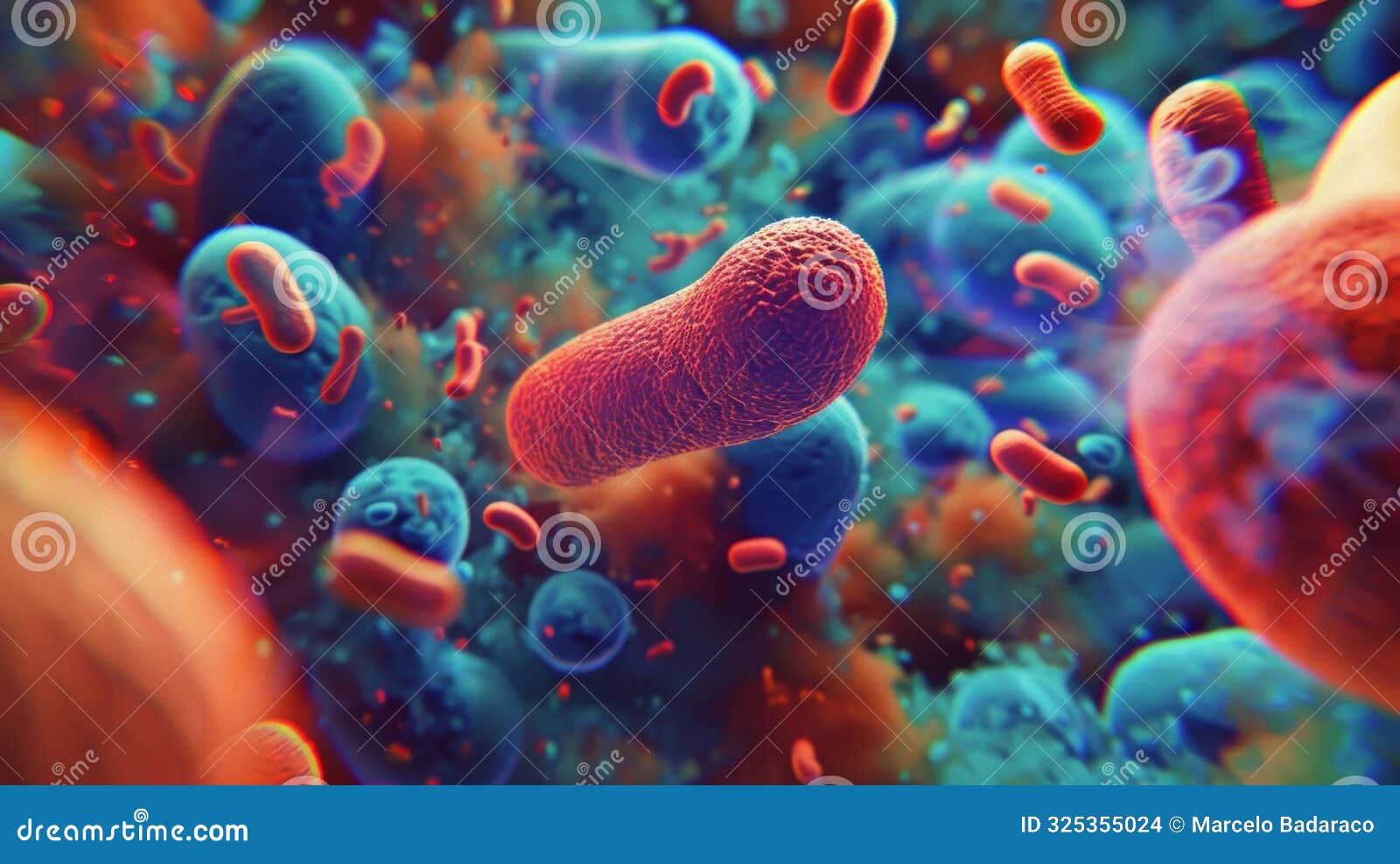 Scientific Exploration: Ultra-Realistic Microscopic Ecosystem Stock ...