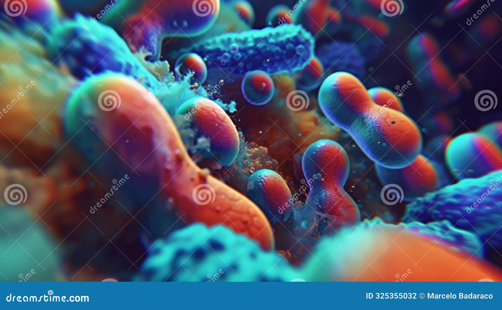 Scientific Exploration: Ultra-Realistic Microscopic Ecosystem Stock ...