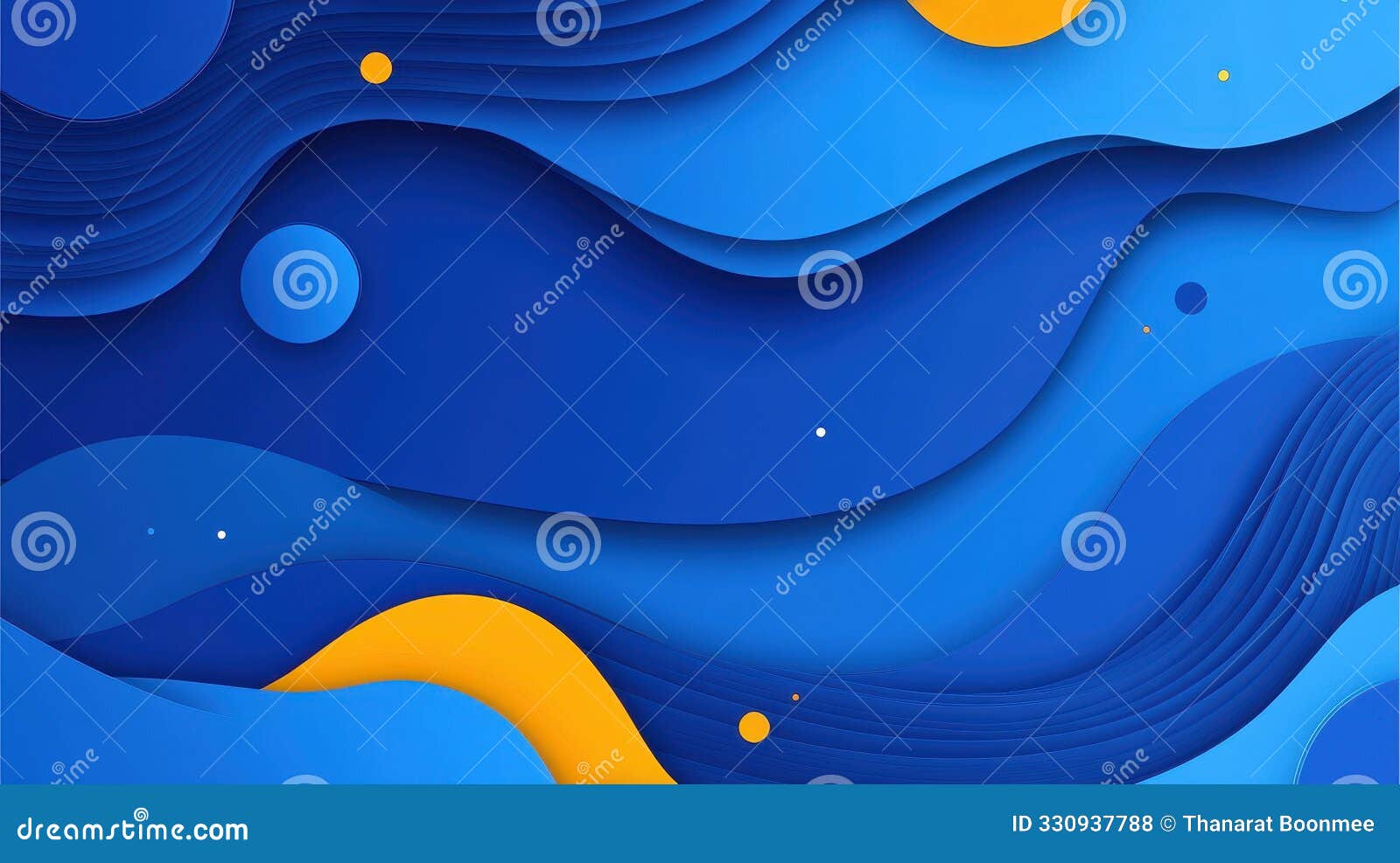 Dive into a Vibrant Blue Backdrop, Merging Futuristic Tech Elements ...