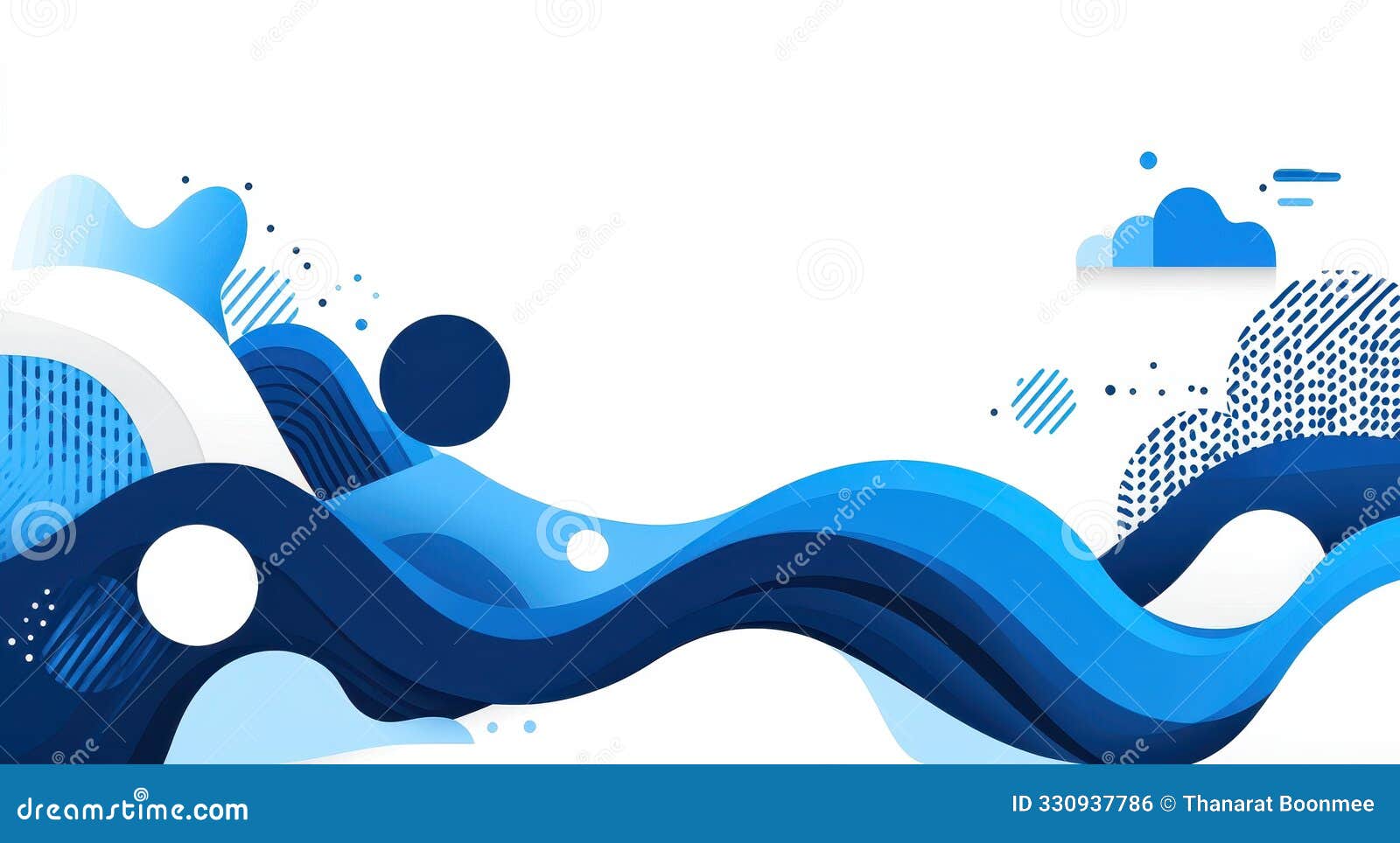 Dive into a Vibrant World with this Abstract Blue Geometric Shape ...