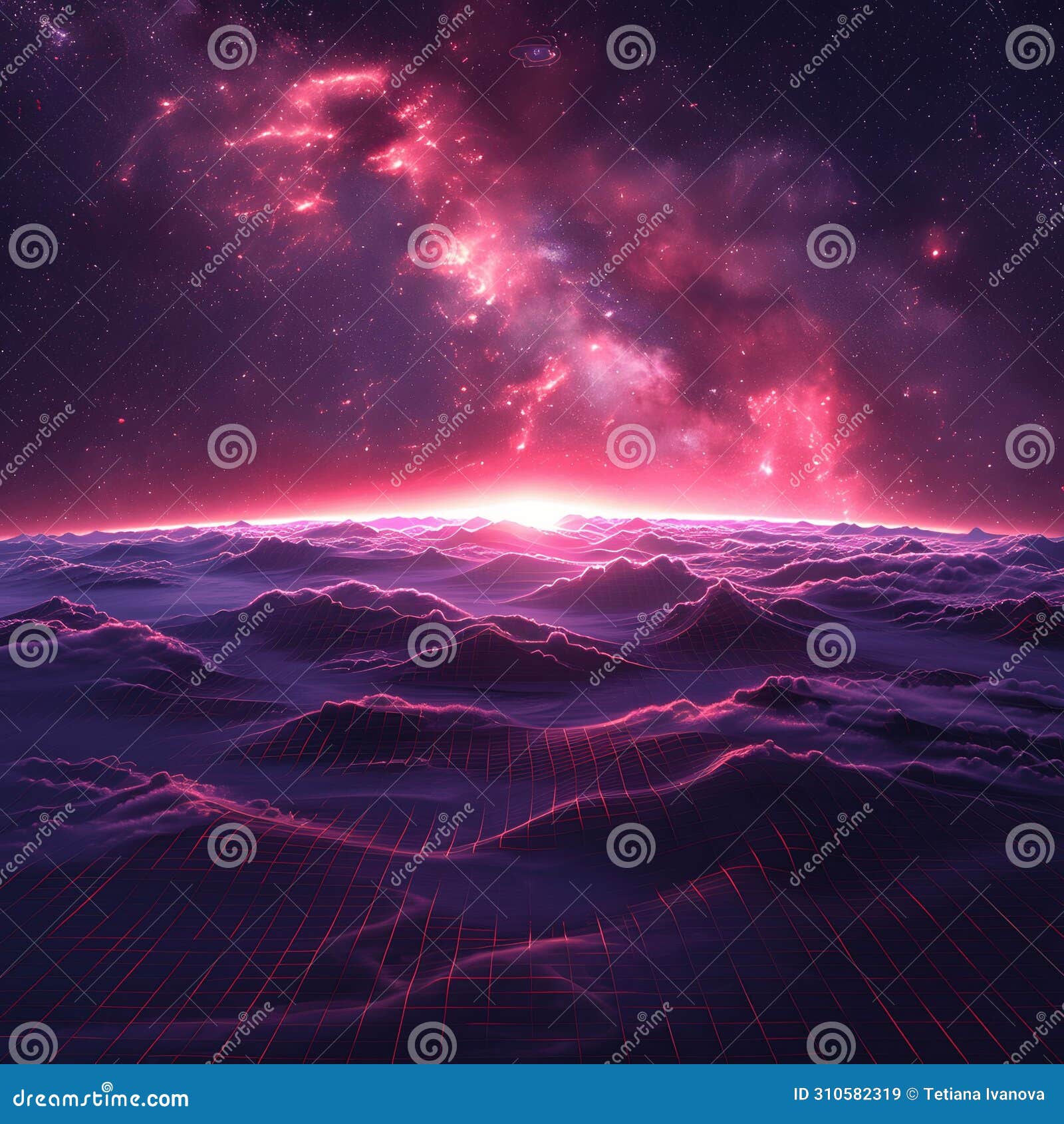 The Vibrant Pulse of VR in Electric Purple. Stock Illustration ...