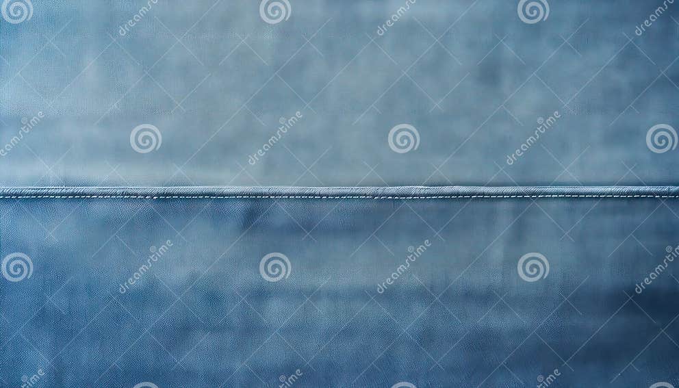 Cool Denim Elegance: Light Blue Background with Distinctive Seam Stock ...