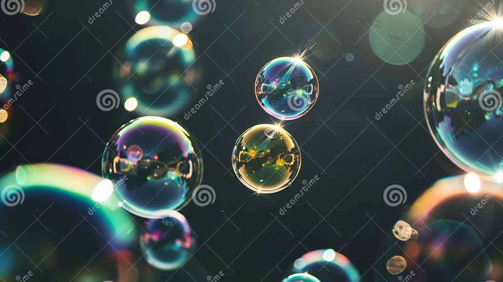 Bubble Ballet: Vibrant Elegance Stock Image - Image of movement, shadow ...