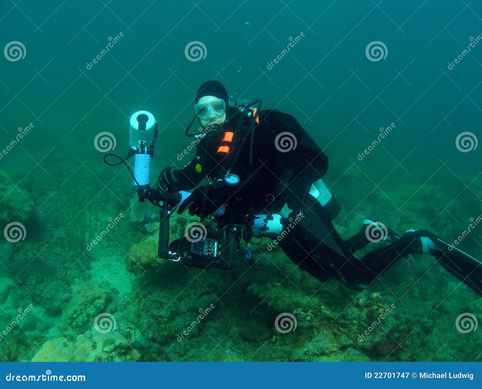 Diver with Camera stock image. Image of marine, outdoors - 22701747