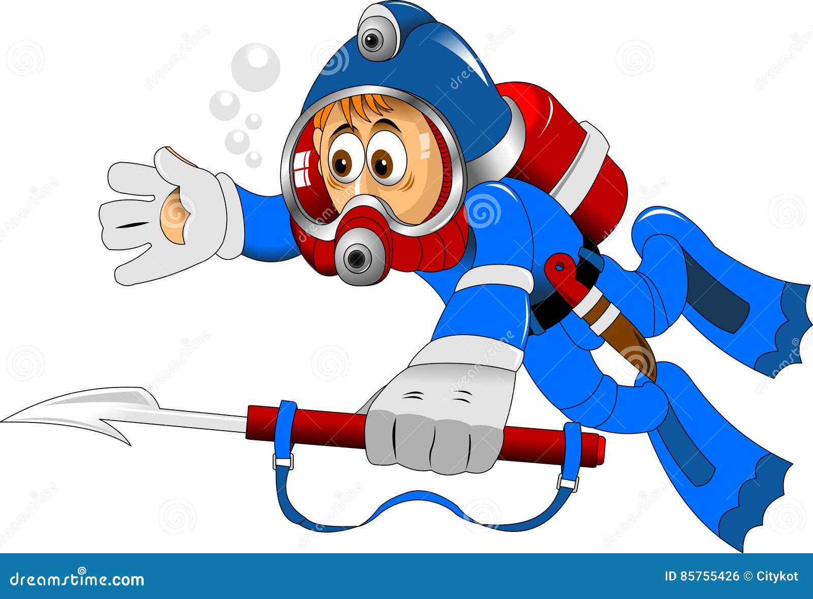 Diver stock illustration. Illustration of pool, ocean - 85755426