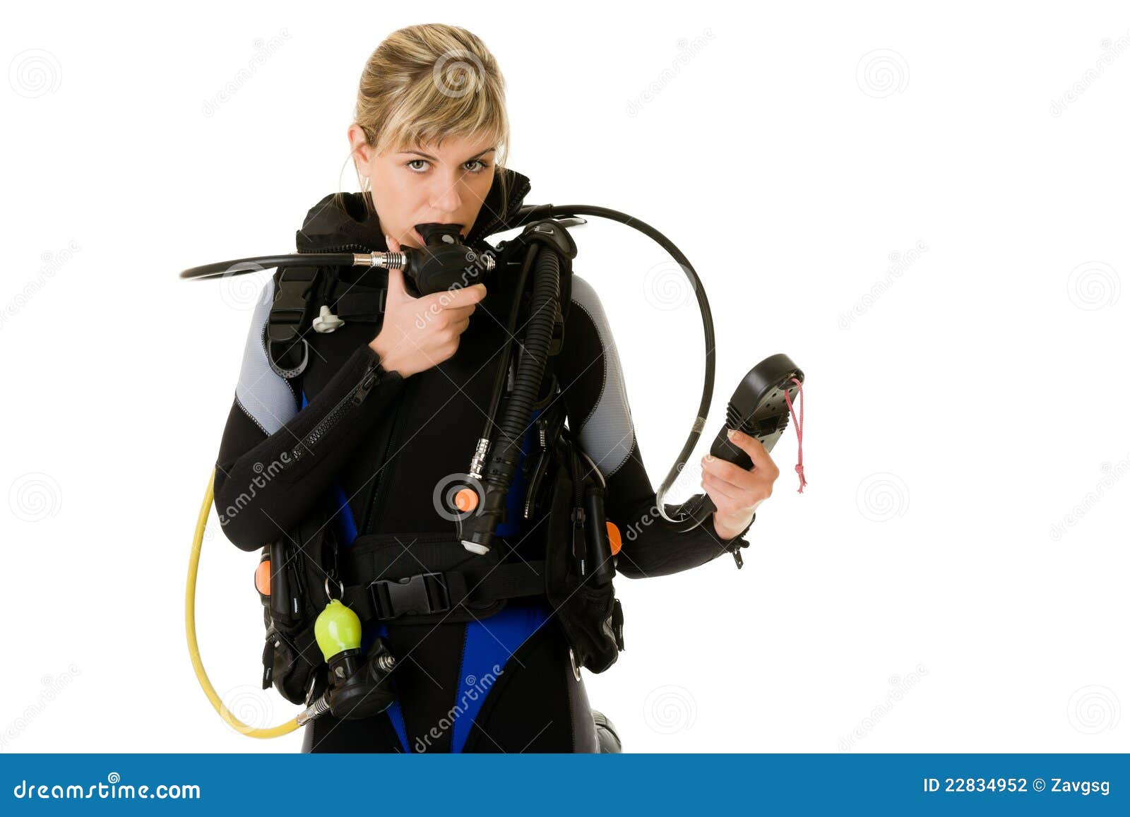 Diver checking pressure stock photo. Image of looking - 22834952