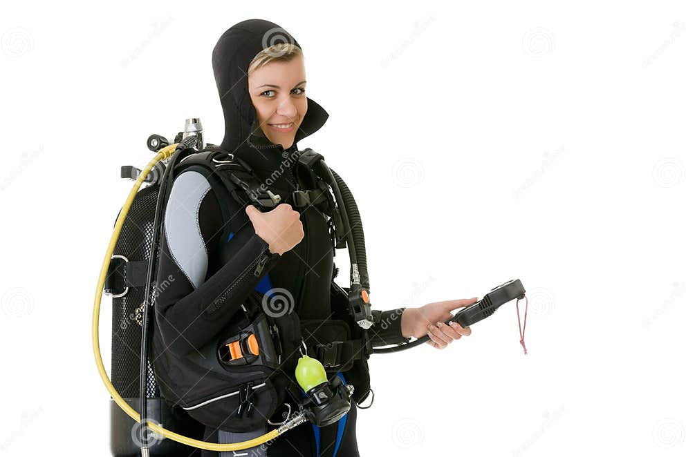 Diver checking pressure stock photo. Image of scuba, leisure - 22834958