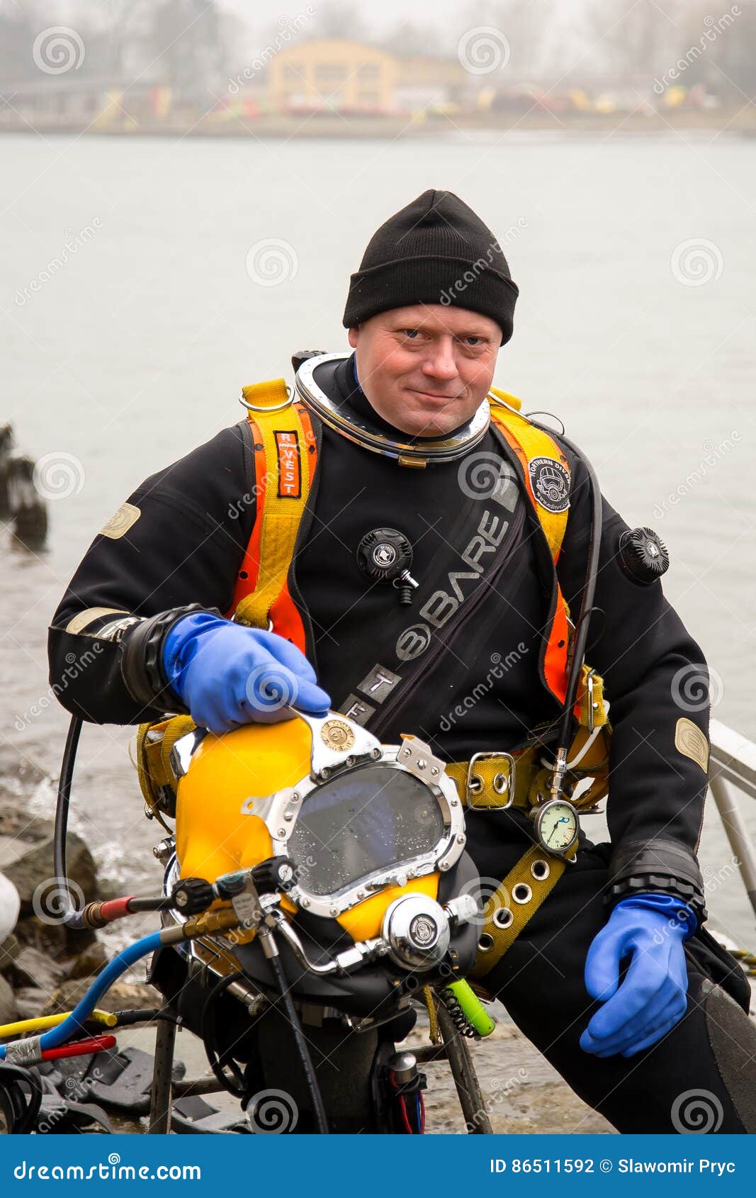 Diver classic editorial photography. Image of gloves - 86511592