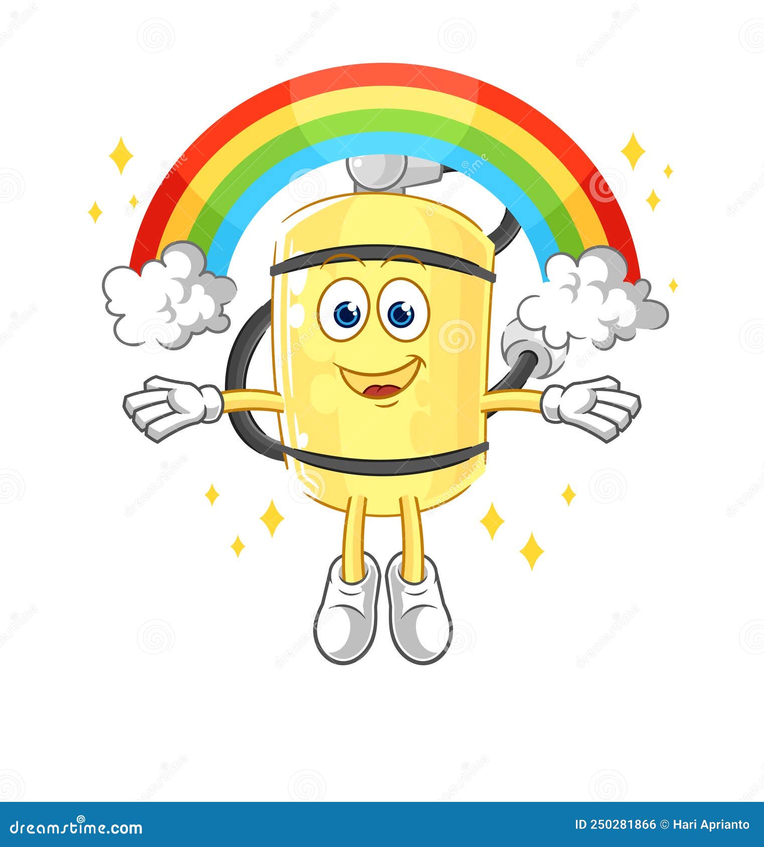 Diver Cylinder with a Rainbow. Cartoon Vector Stock Illustration ...