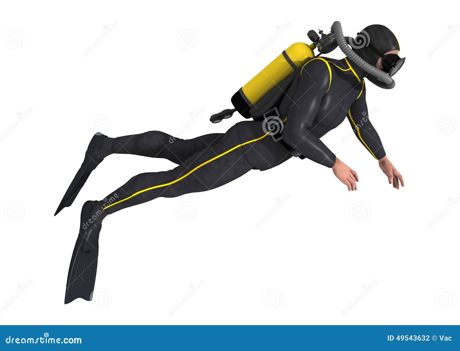 Diver stock illustration. Illustration of adult, snorkeling - 49543632