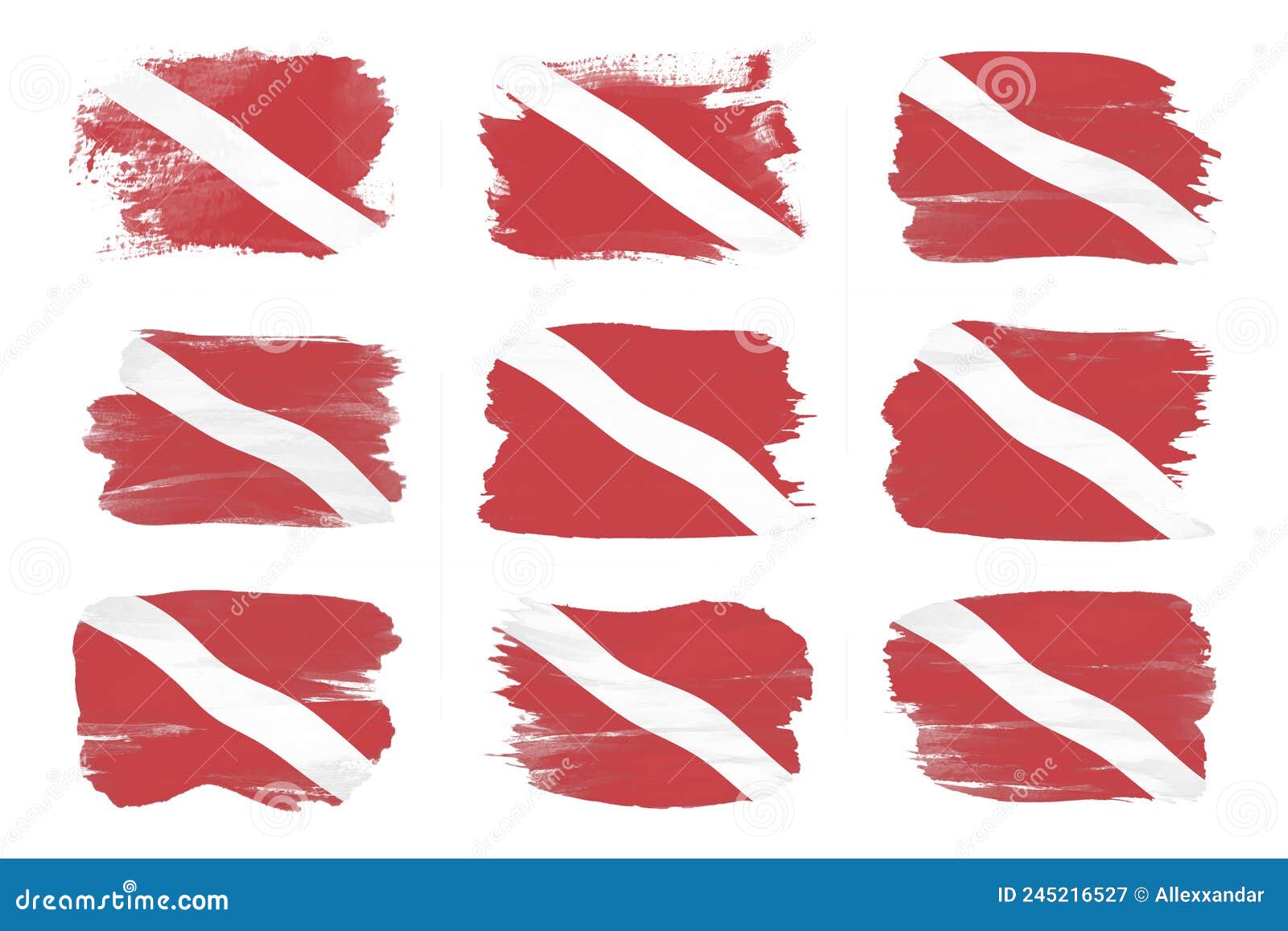 Diver Down Flag Brush Stroke, Dive Flag Stock Image | CartoonDealer.com ...