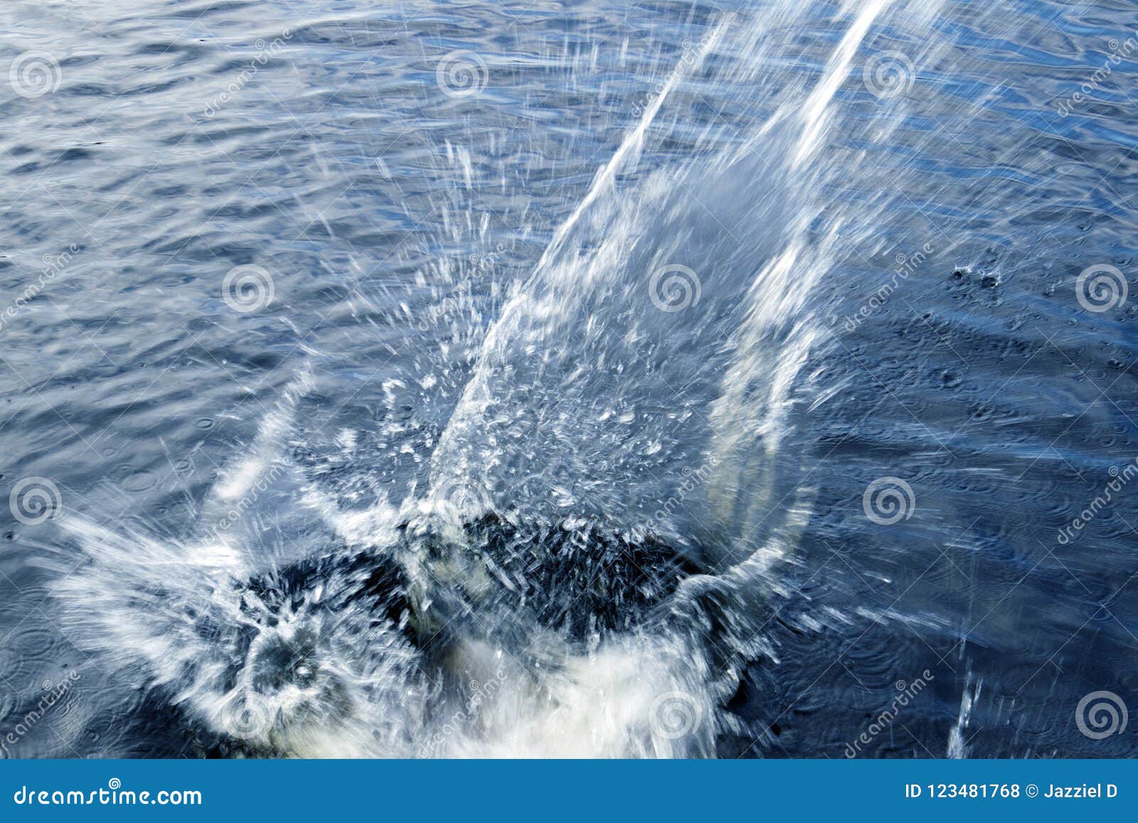 Diver Entering the Water with Big Splash and Bubbles Stock Photo ...