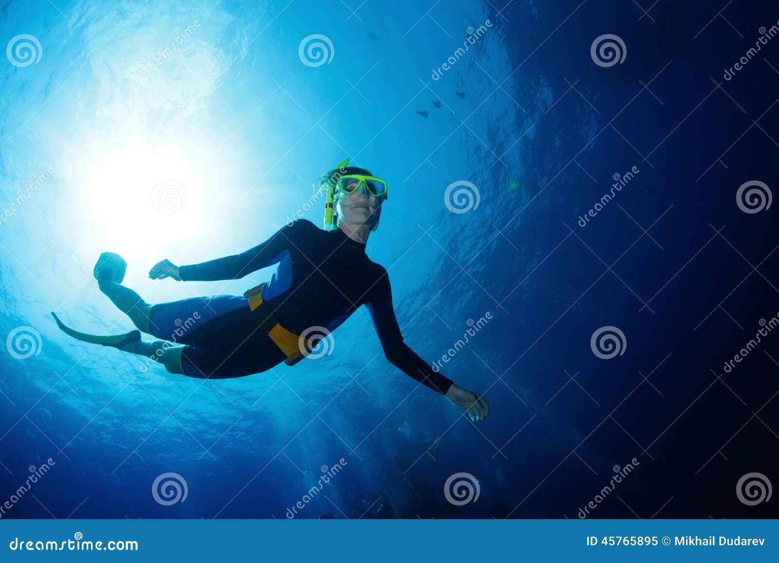 Diver stock image. Image of extreme, depth, gliding, snorkeler - 45765895