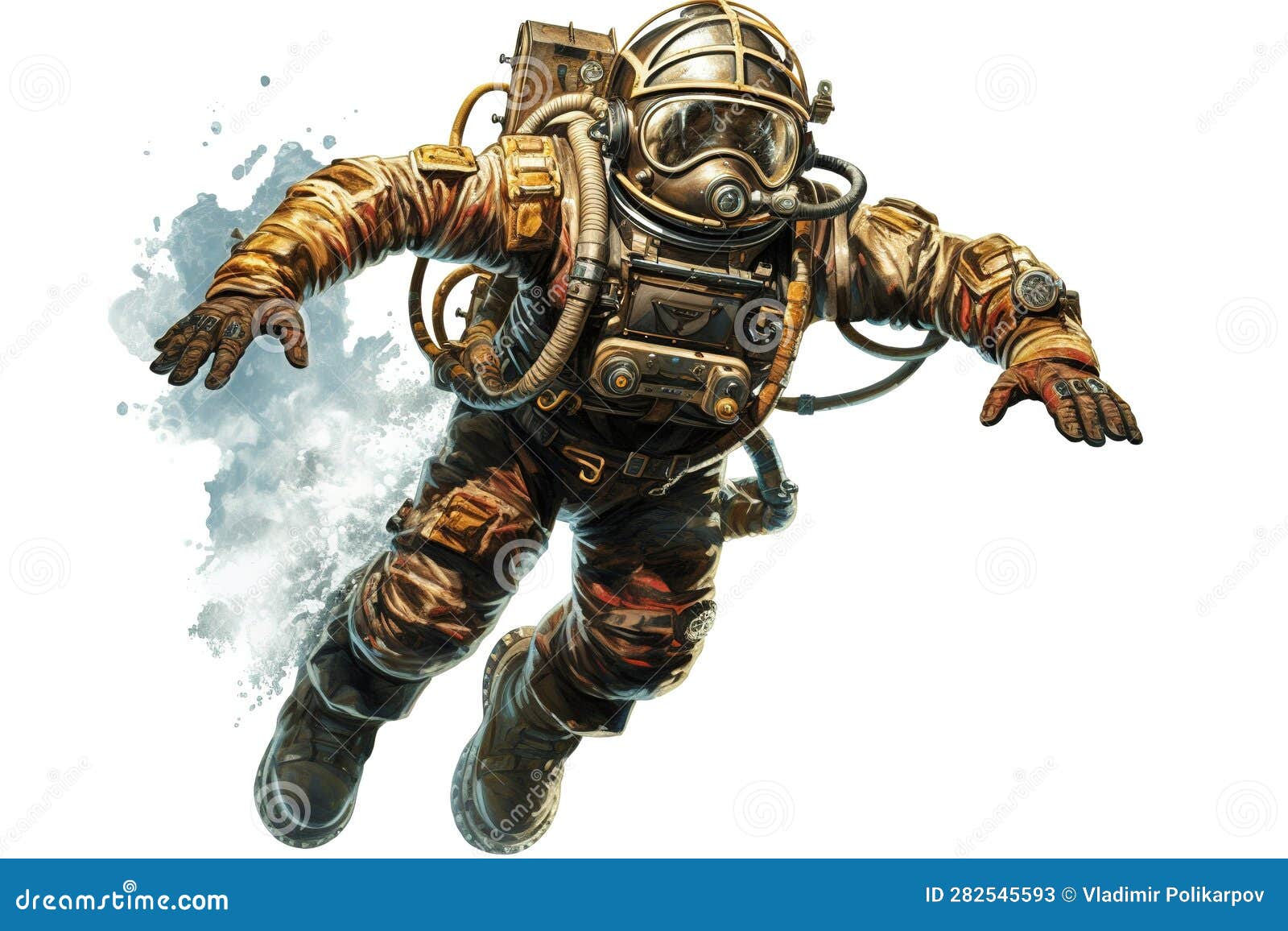 Diver Isolated. Frogman Vector Illustration. Underwater Diver ...