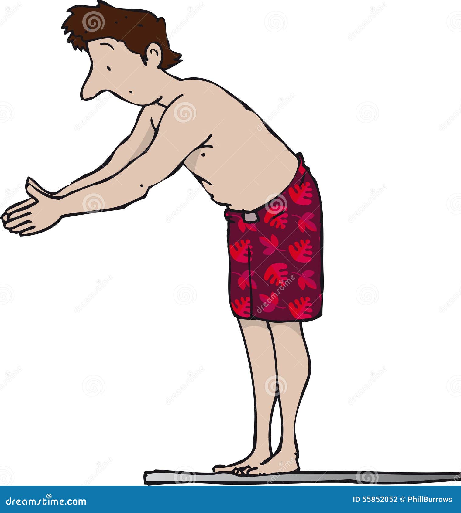 Diver stock vector. Illustration of concentrate, pastime - 55852052