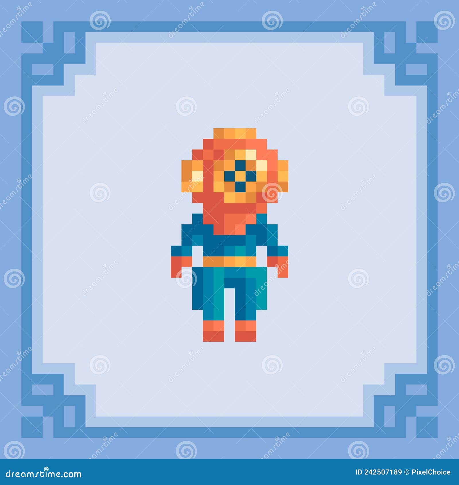 Pixel Man In Suit With Object, Superhero Vector | CartoonDealer.com ...