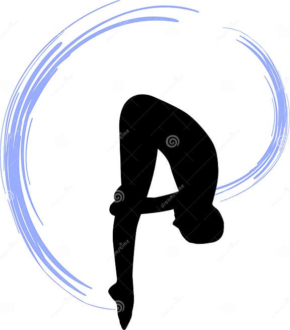 Diver in Piked Position stock illustration. Illustration of motion ...