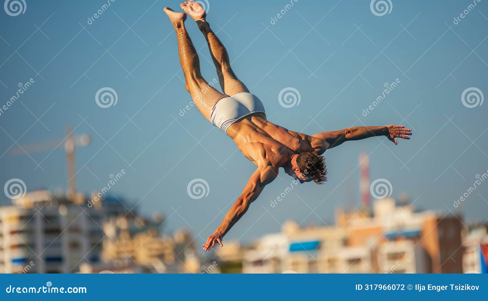 Diver S Precise Mid Air Pose At Summer Olympics, Exemplifying Grace In ...