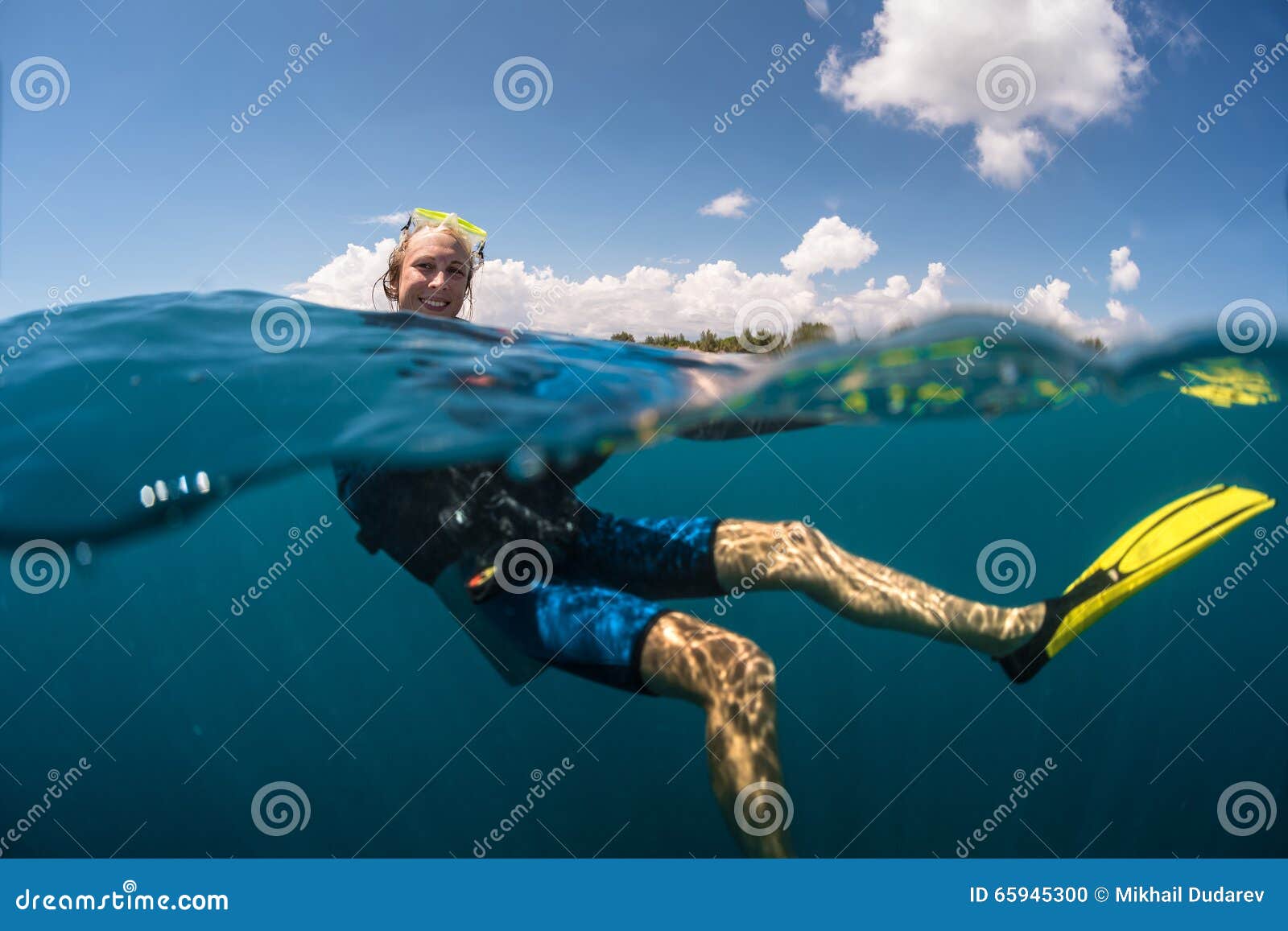 Diver stock photo. Image of human, lady, young, clear - 65945300