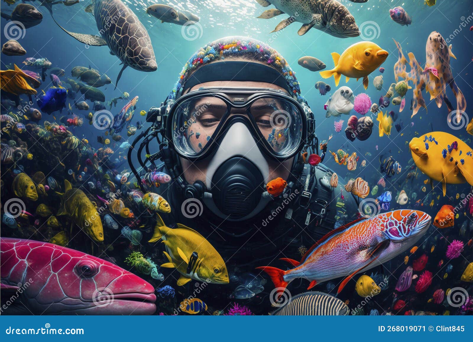 Colourful Sea Creatures, Vector Illustration Set | CartoonDealer.com ...