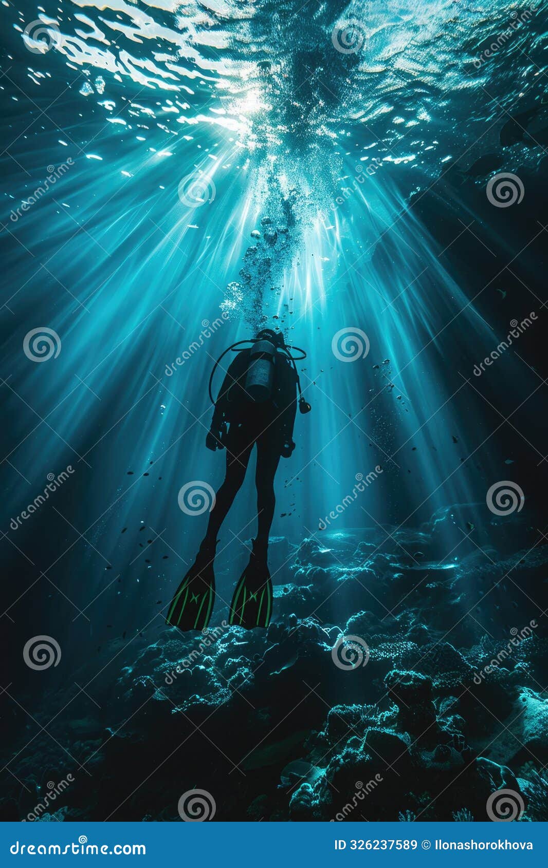 Underwater Silhouette In Banda, Indonesia Stock Photography ...