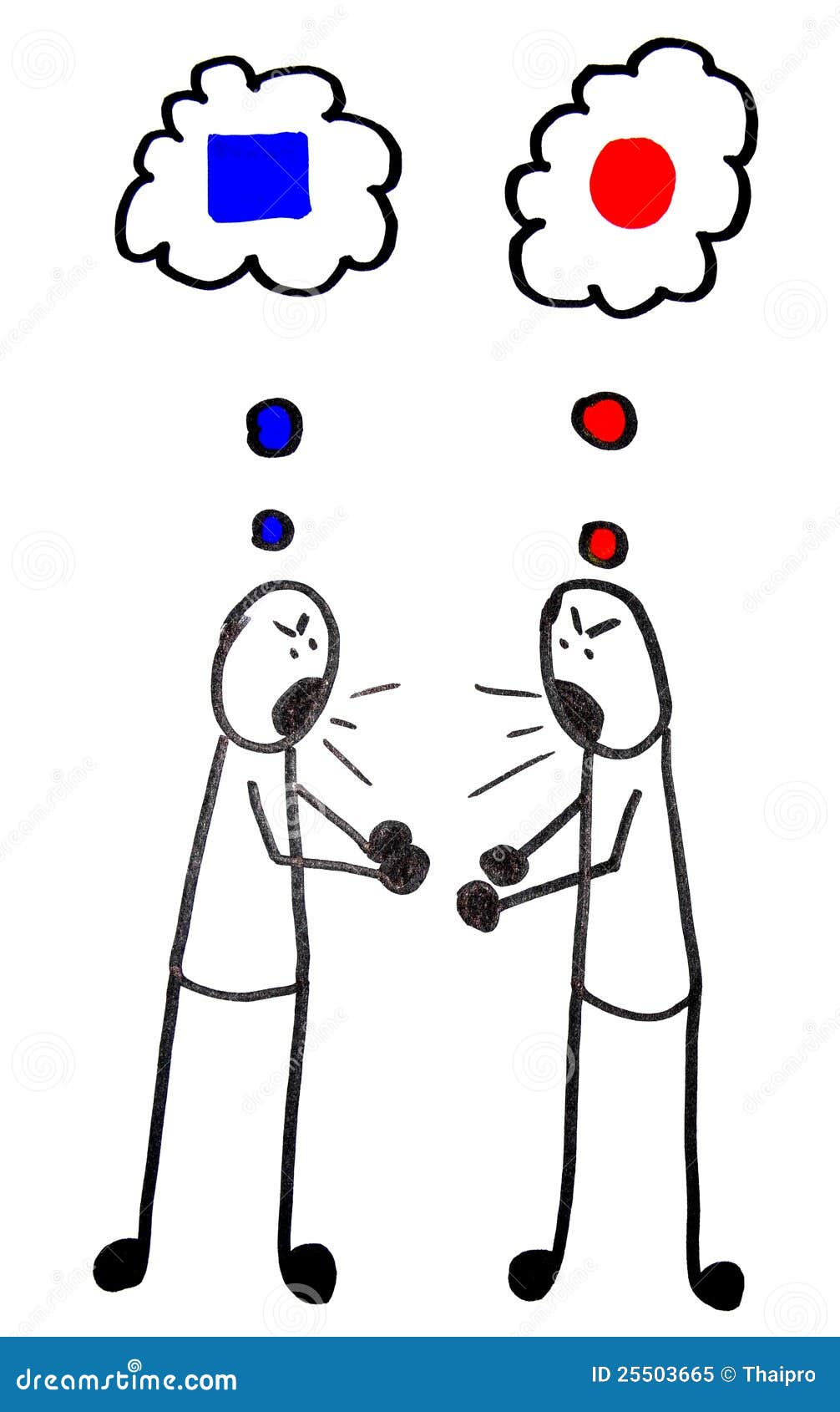 Divergence de vues illustration stock. Illustration du affaires - 25503665