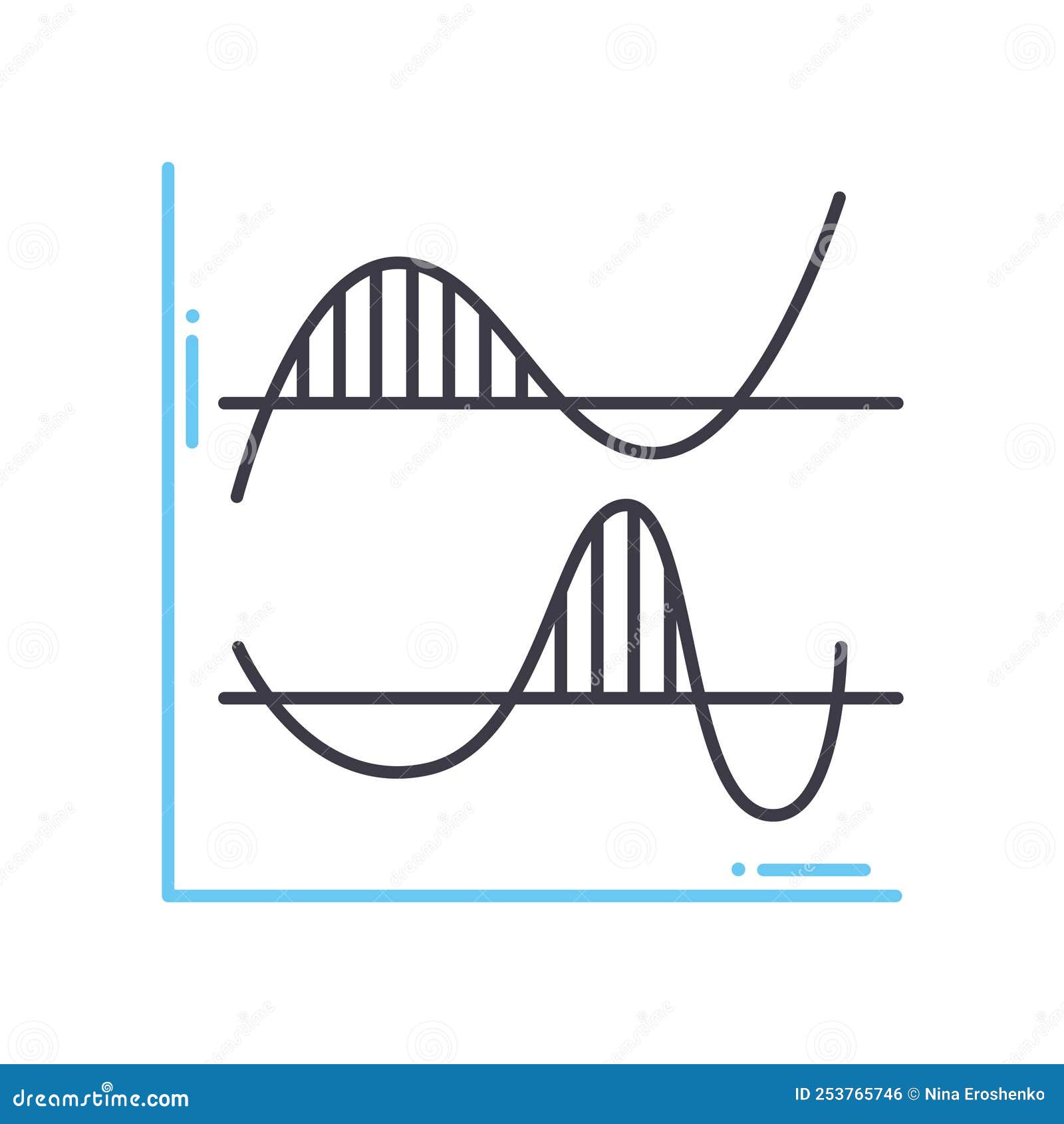 Divergence Line Icon, Outline Symbol, Vector Illustration, Concept Sign ...
