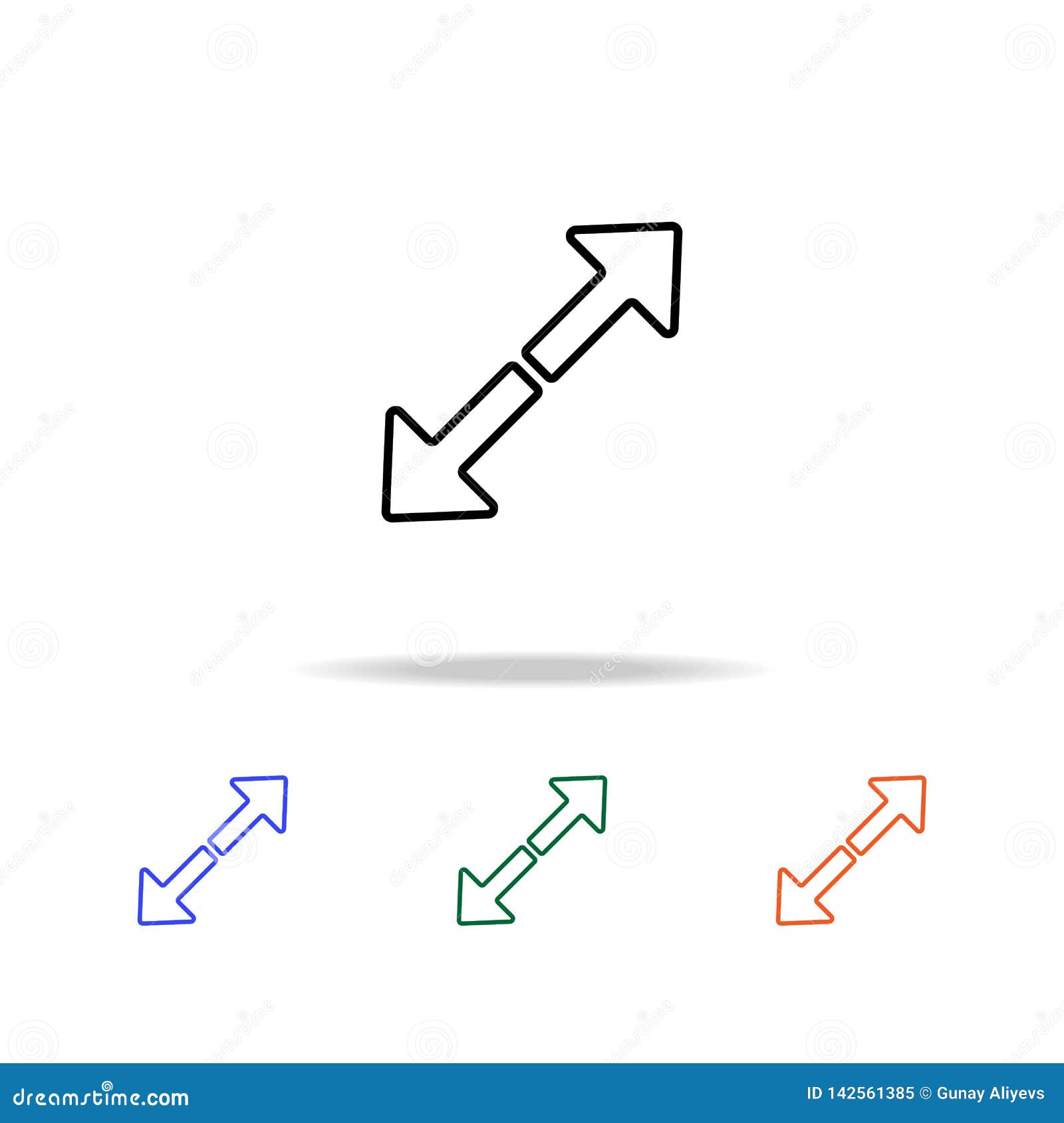Divergent Arrows Icon. Elements of Simple Web Icon in Multi Color ...