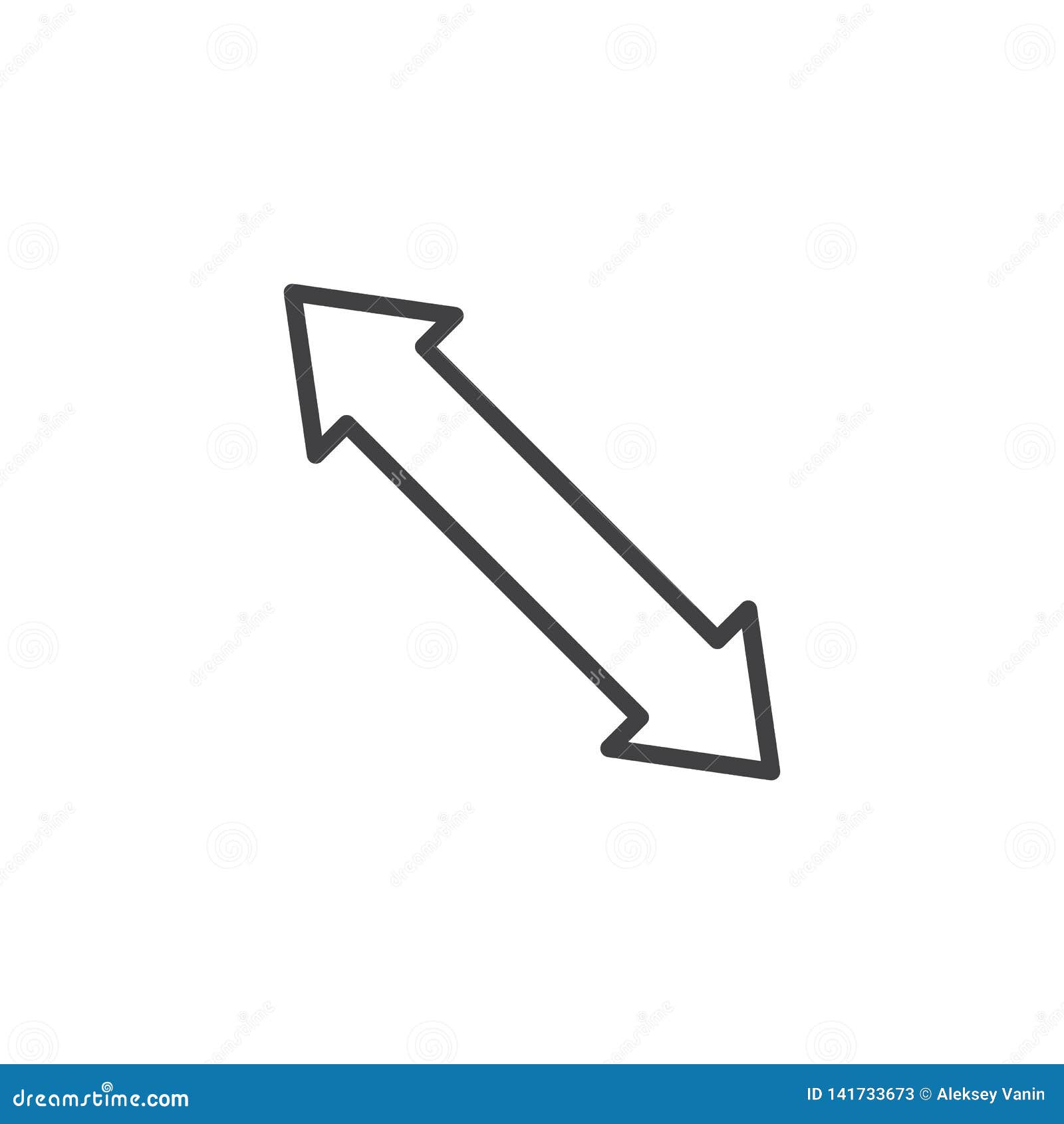 Double Arrow Vector Icon On White Background. Flat Vector Double Arrow ...