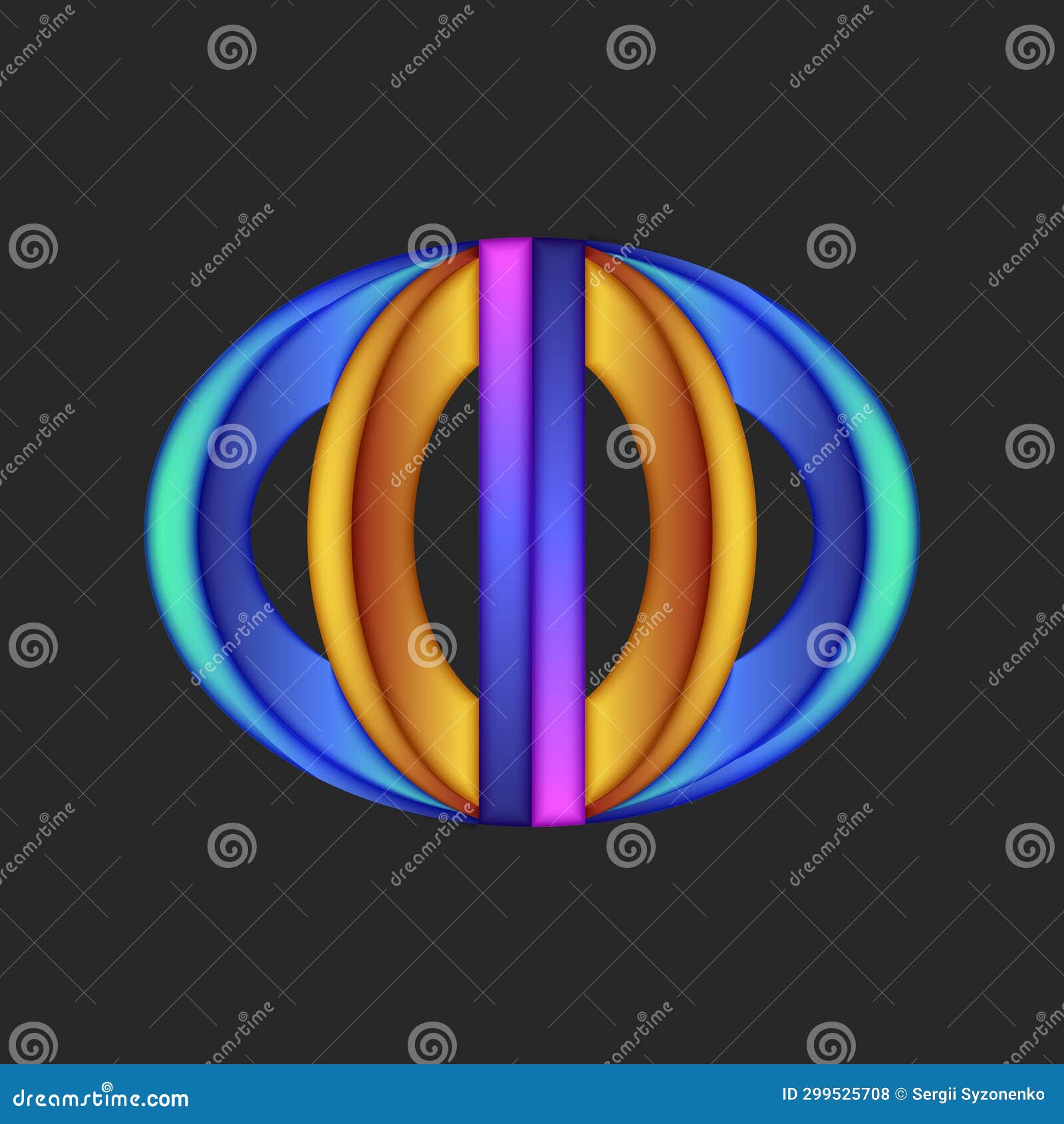 Three Circles Logo Arrows Loop, Cycle Design Element, Tech Symbol ...