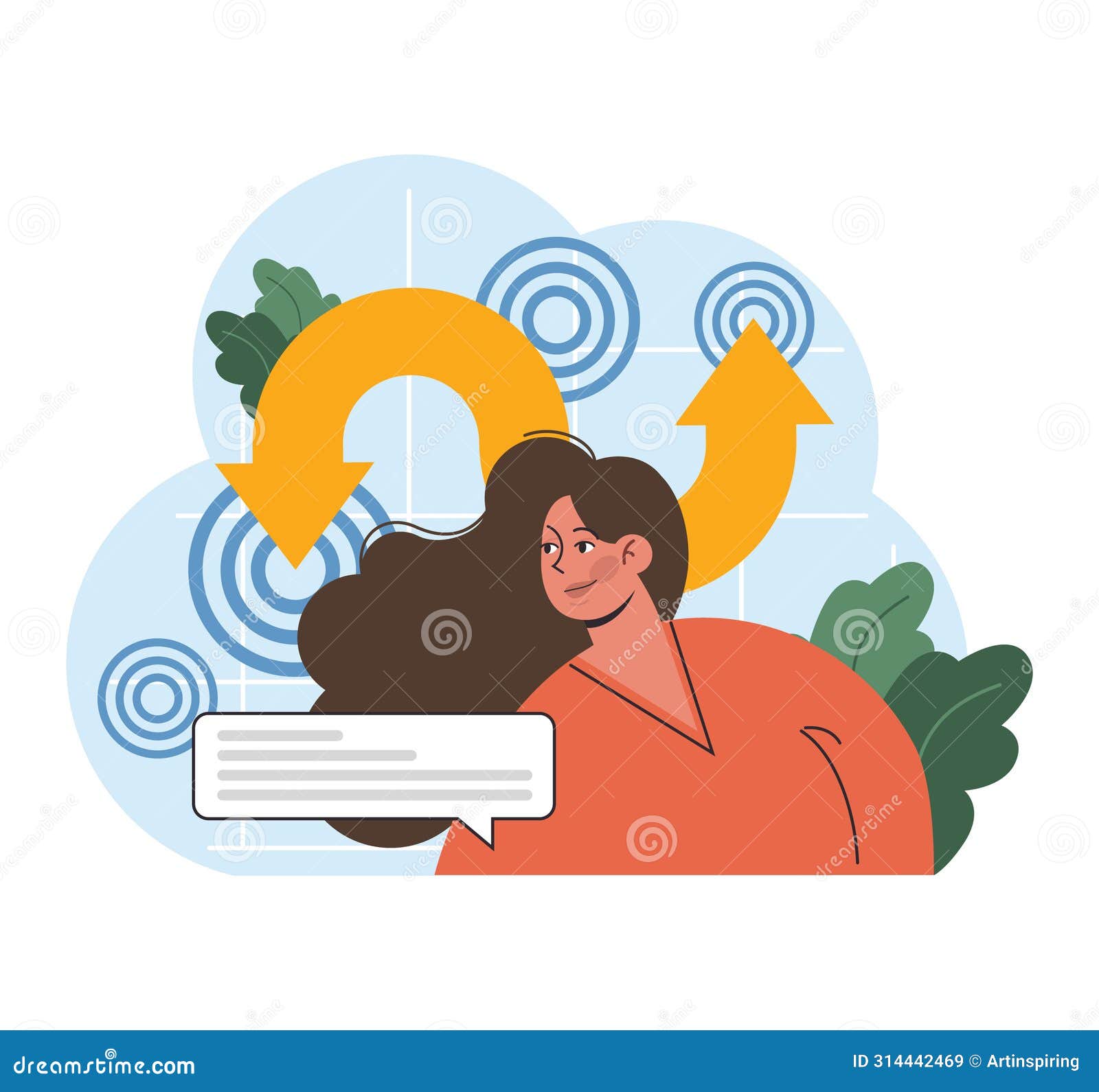 Divergent Thinking Concept. Flat Vector | CartoonDealer.com #318218667