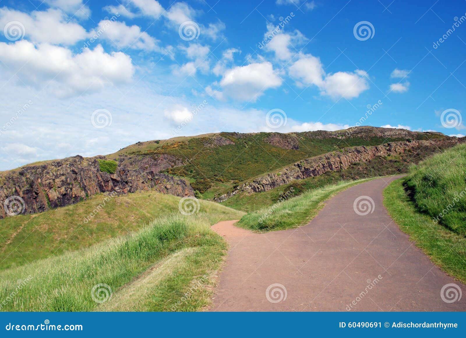 Diverging Path stock image. Image of volcanic, edinburgh - 60490691
